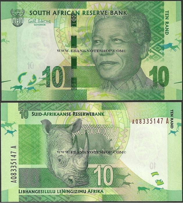 Ebanknoteshop. South Africa,P133,B762a,10 Rands