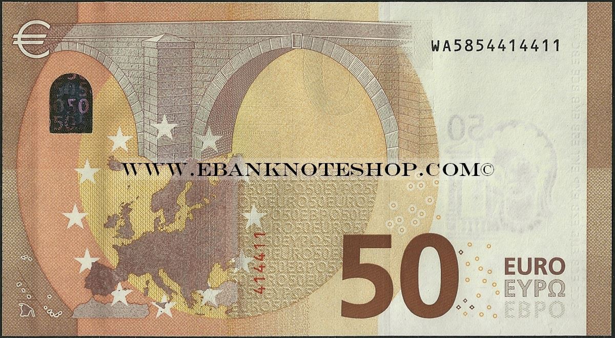 Ebanknoteshop. Euro - P23,B111w3,Germany,50 Euros,2017