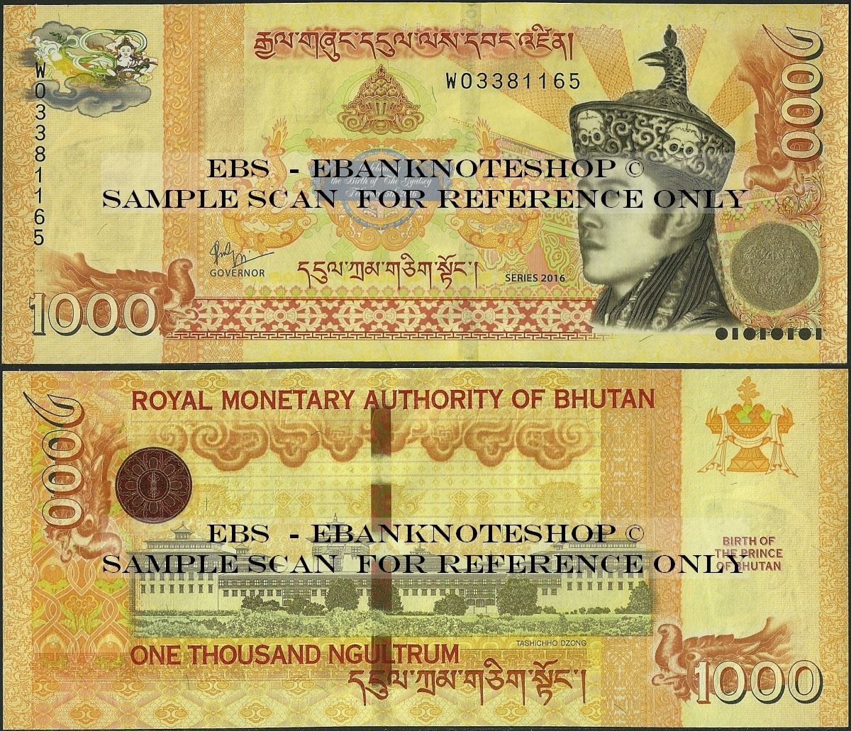 Ebanknoteshop. Bhutan,B224,1000 Ngultrum,2016,Comm