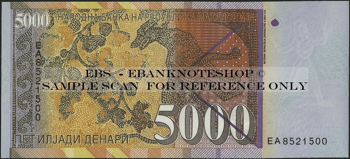 Ebanknoteshop. Macedonia,P19,B211,5000 Denari,1996