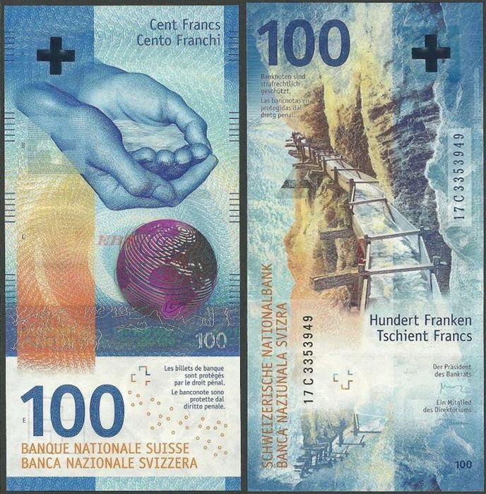 Ebanknoteshop. Switzerland,B358,100 Francs,2019,Sg 80