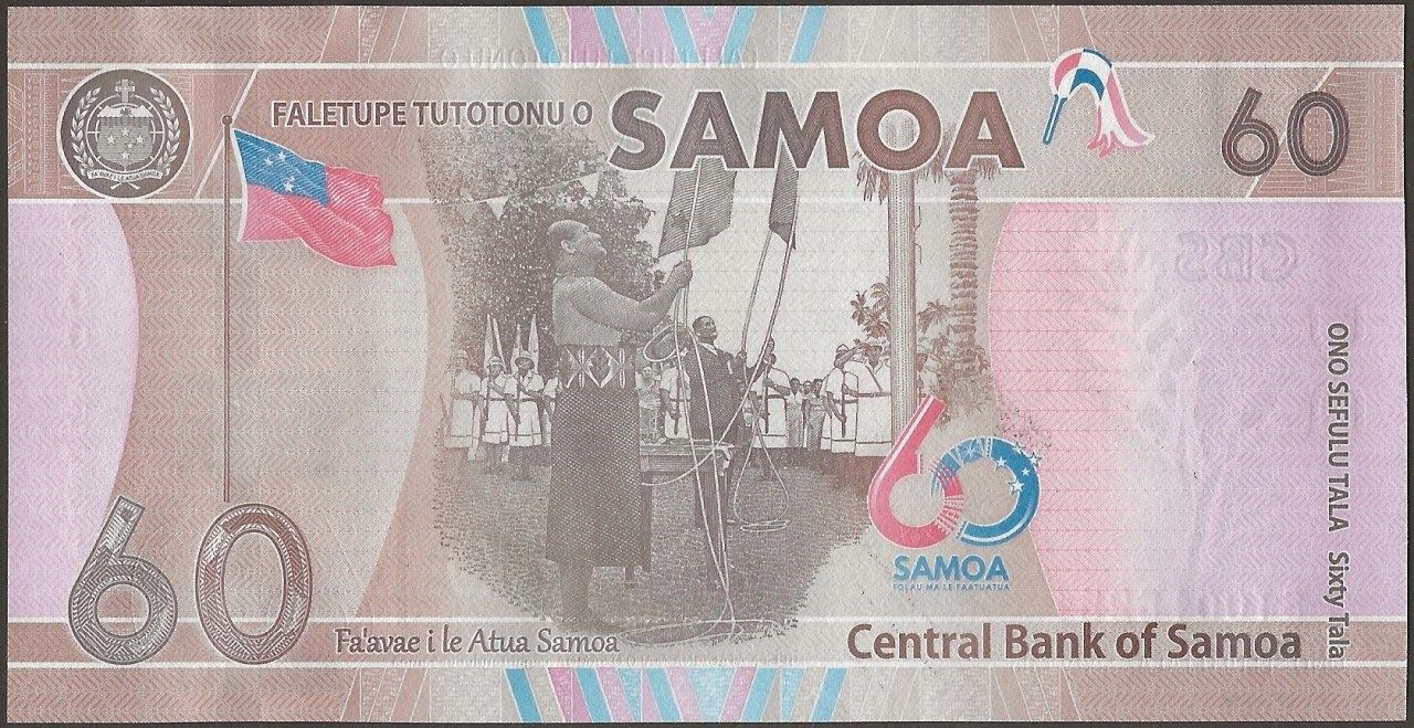 Ebanknoteshop. Samoa,60 Tala,2024,CHOGM Comm